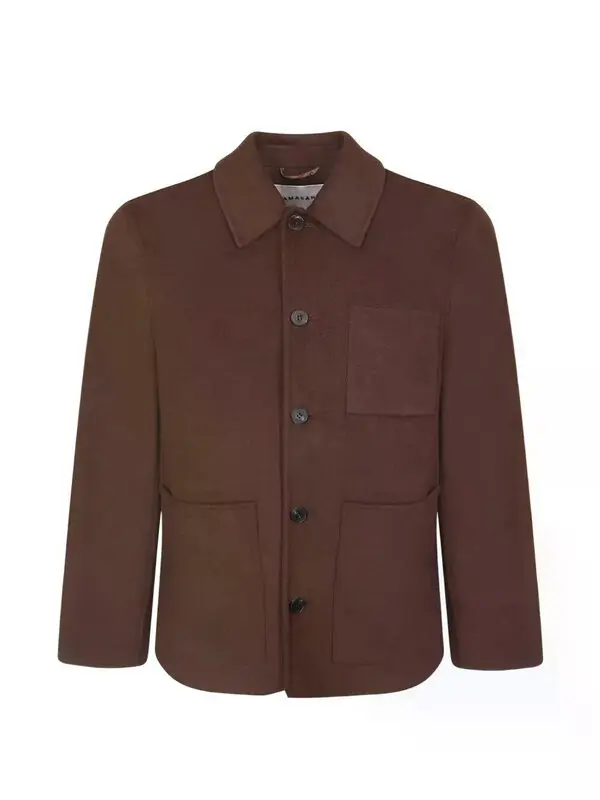 AMARANTO Buttoned Patch-pocket Shirt