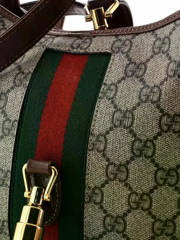 Gucci Jackie 1961 Gg Coated Canvas Small Hobo Bag - Brown