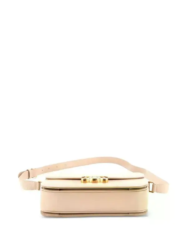 Celine Triomphe Shoulder Bag Smooth Calfskin Medium Crossbody Bag - Neutrals