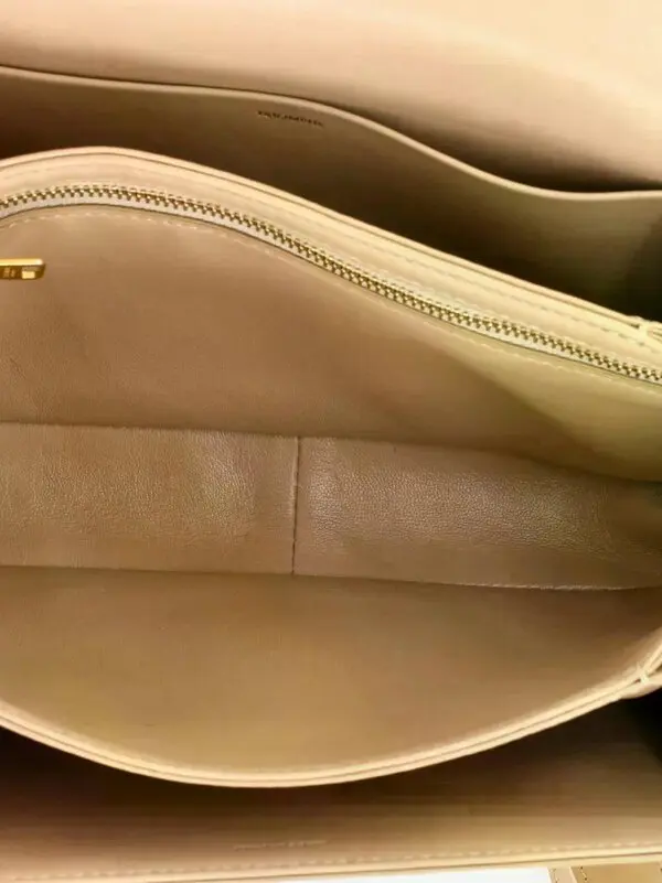 Celine Triomphe Shoulder Bag Smooth Calfskin Medium Crossbody Bag - Neutrals