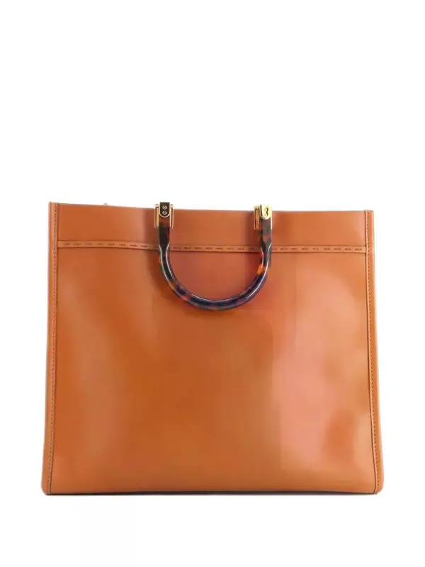 Fendi Sunshine Shopper Leather Medium Tote Bag