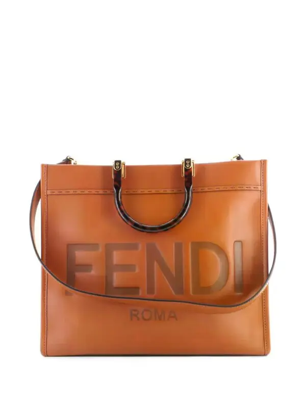 Fendi Sunshine Shopper Leather Medium Tote Bag