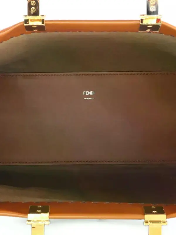 Fendi Sunshine Shopper Leather Medium Tote Bag