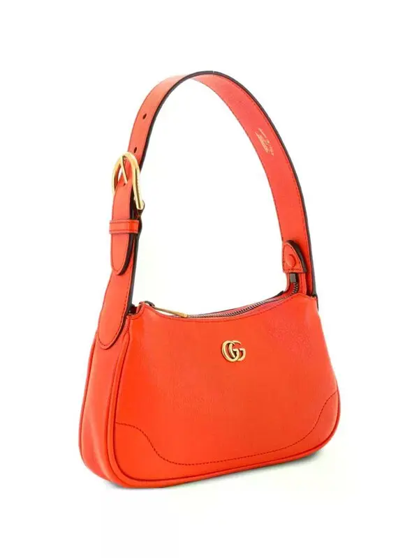 Gucci Aphrodite Leather Mini Shoulder Bag - Orange