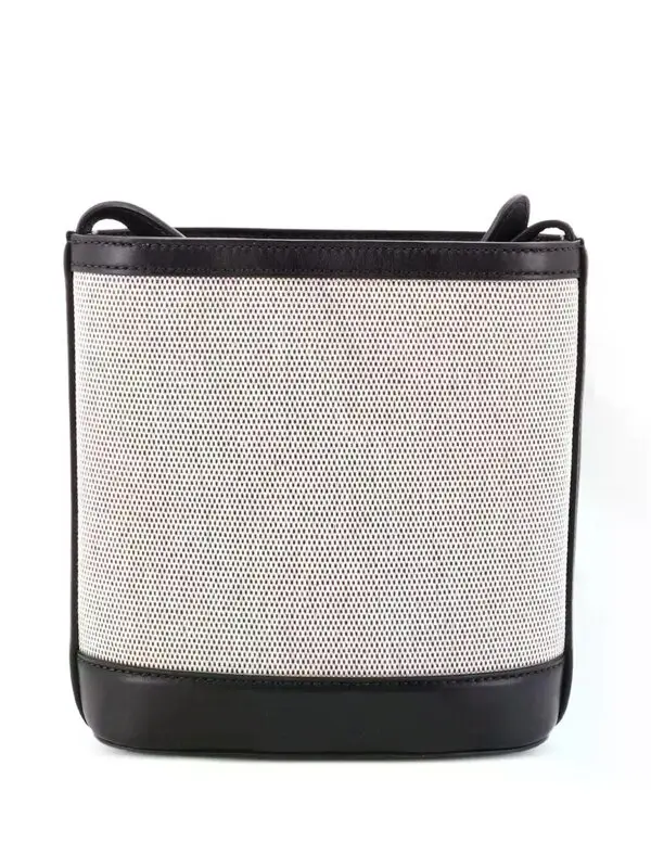Gucci 73 Canvas And Leather Small Bucket Bag - Black