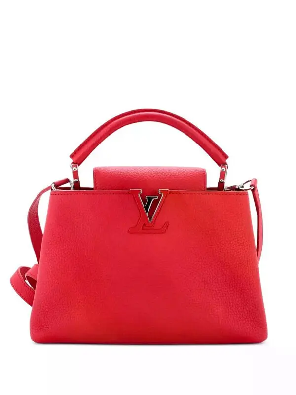 LOUIS VUITTON Capucines Bag Leather Bb Satchel - Red