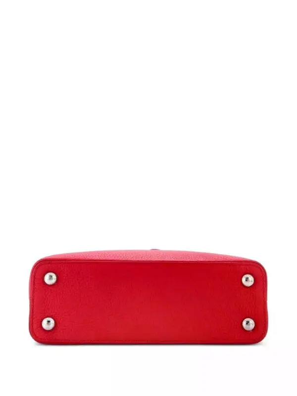 LOUIS VUITTON Capucines Bag Leather Bb Satchel - Red