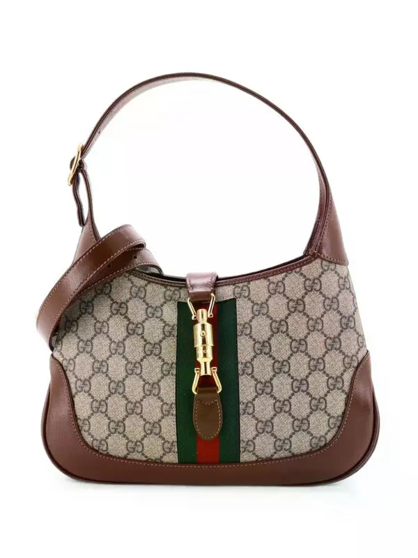 Gucci Jackie 1961 Gg Coated Canvas Small Hobo Bag - Brown