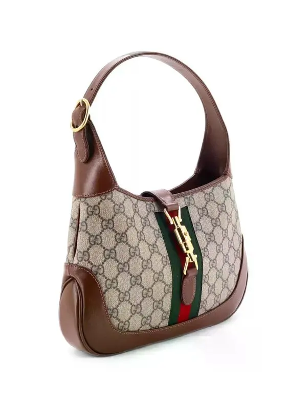 Gucci Jackie 1961 Gg Coated Canvas Small Hobo Bag