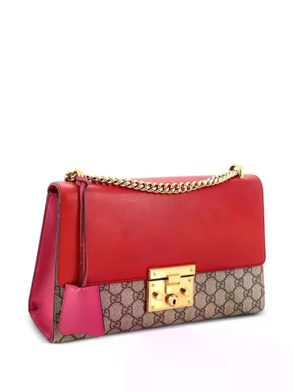Gucci Padlock Gg Coated Canvas And Leather Medium Shoulder Bag