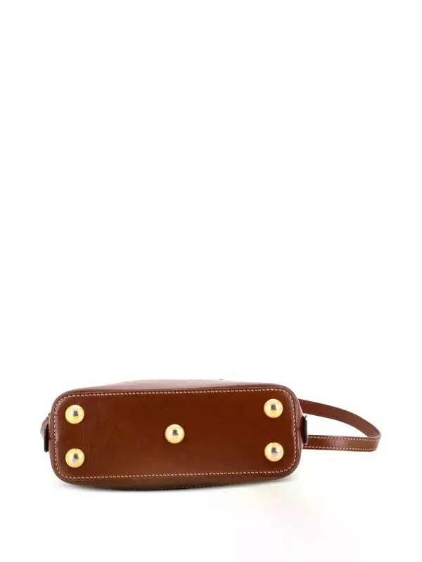 Gucci Horsebit 1955 Top Handle Bag Gg Coated Canvas With Leather Mini Shoulder Bag