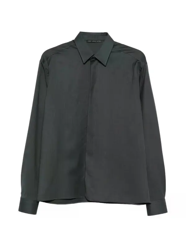 LOW BRAND Concealed-front Long-sleeve Shirt