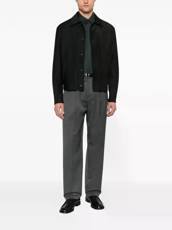 LOW BRAND Concealed-front Long-sleeve Shirt