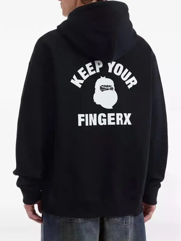 FINGERCROXX Logo-print Zip-up Hoodie