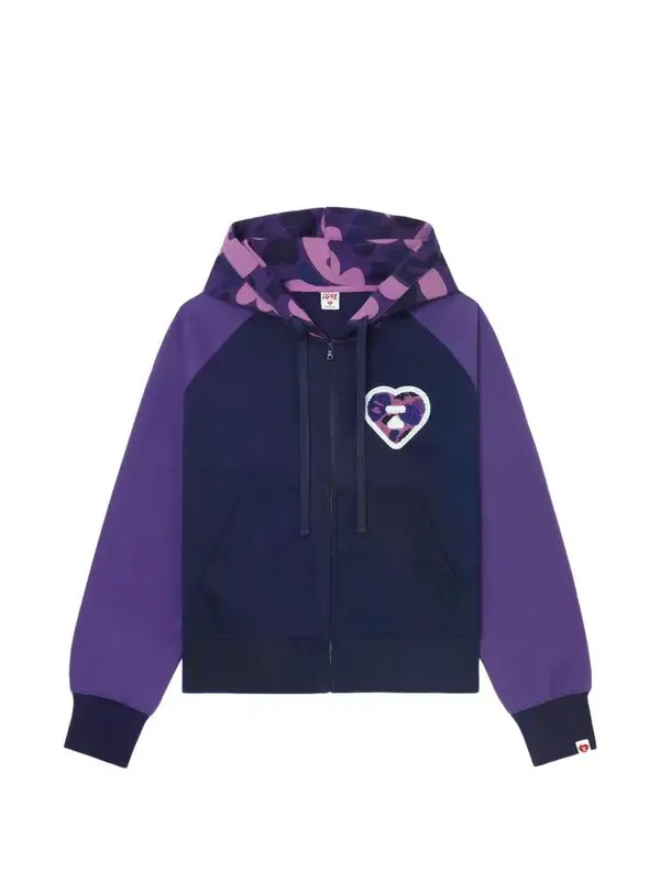 AAPE BY *A BATHING APE Heart-patch Camo-print Hoodie