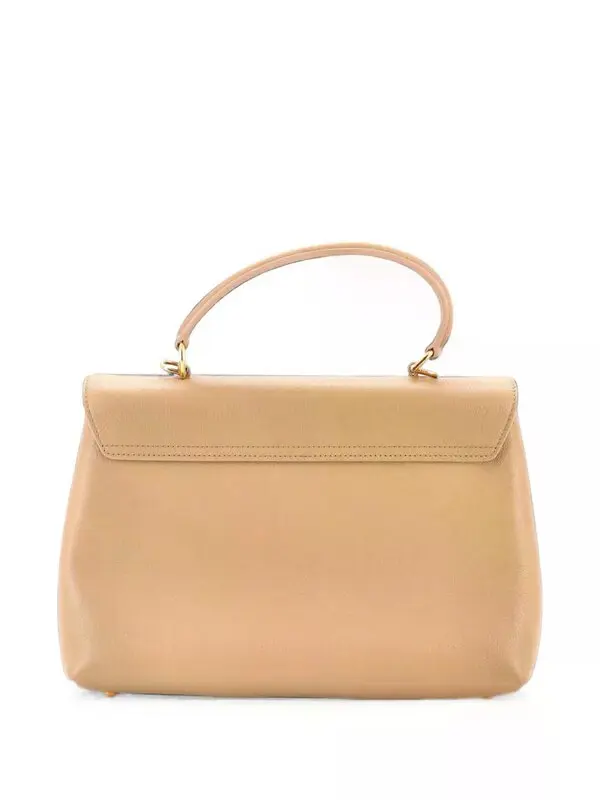 Celine Nino Top Handle Bag Leather Medium Satchel - Neutrals
