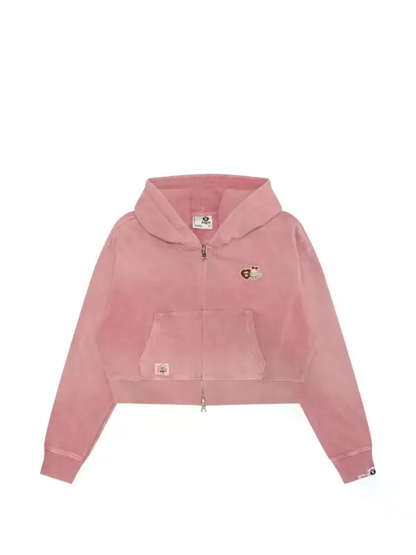 AAPE BY *A BATHING APE Logo-patch Cropped Hoodie