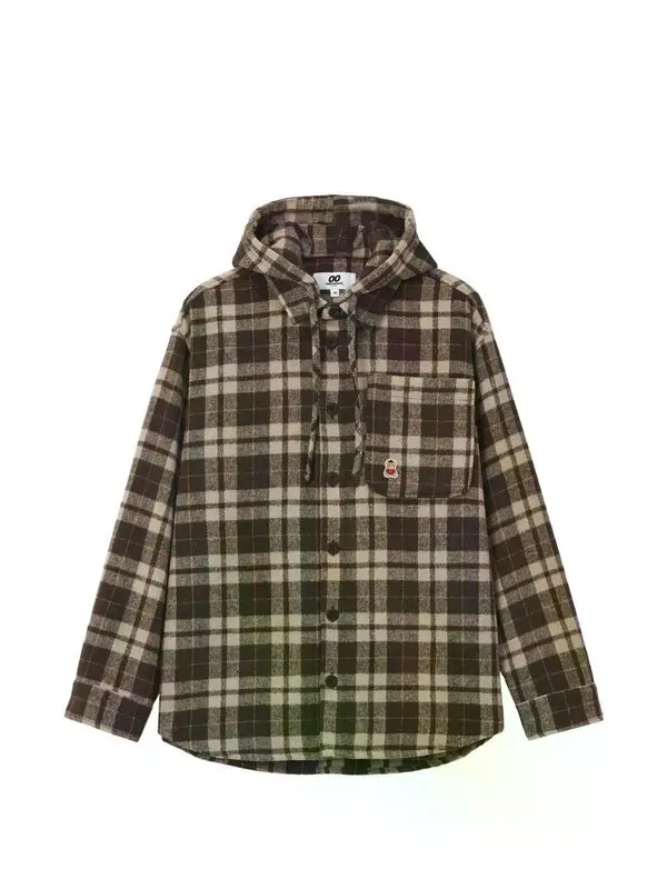 CHOCOOLATE Check-pattern Hooded Jacket