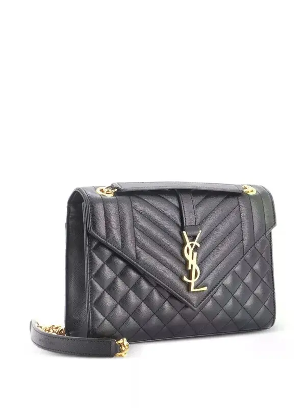 Saint Laurent Classic Monogram Envelope Satchel Mixed Matelasse Leather Medium Shoulder Bag