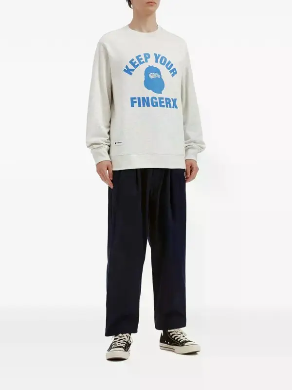 FINGERCROXX Graphic-print Cotton Sweatshirt