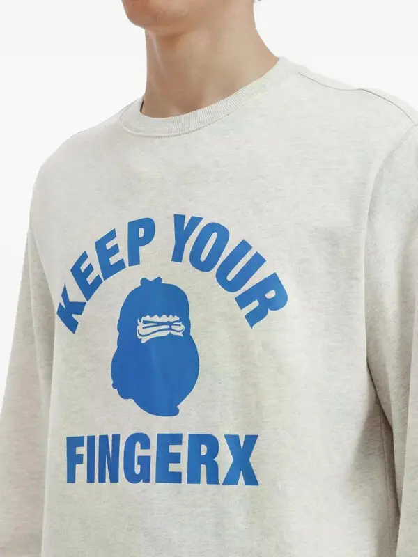 FINGERCROXX Graphic-print Cotton Sweatshirt