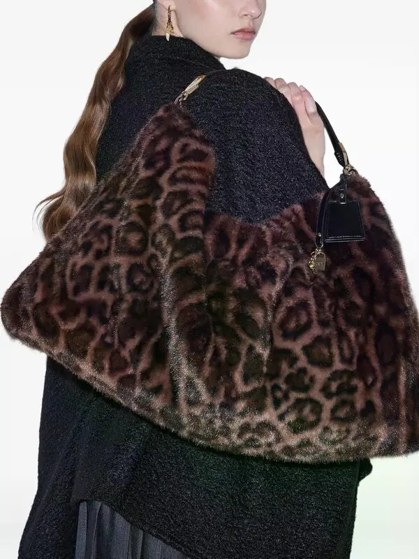 Liu Jo Large Faux Fur Bag - Brown