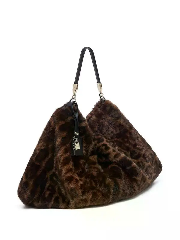 Liu Jo Large Faux Fur Bag - Brown
