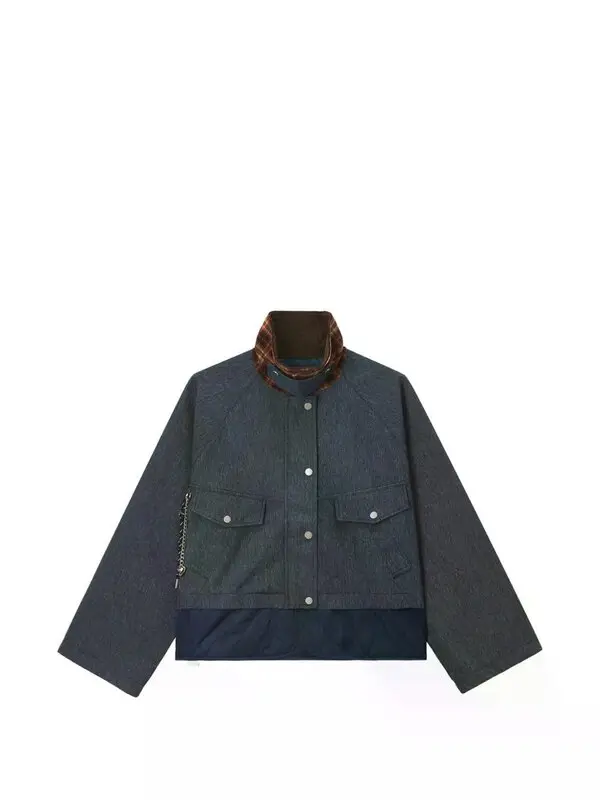 MUSIUM DIV. Quilted-panel Corduroy-collar Jacket