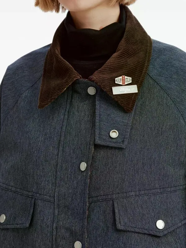 MUSIUM DIV. Quilted-panel Corduroy-collar Jacket