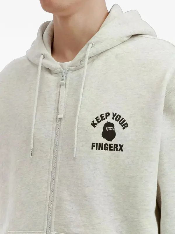 FINGERCROXX Graphic-print Zip-up Hoodie