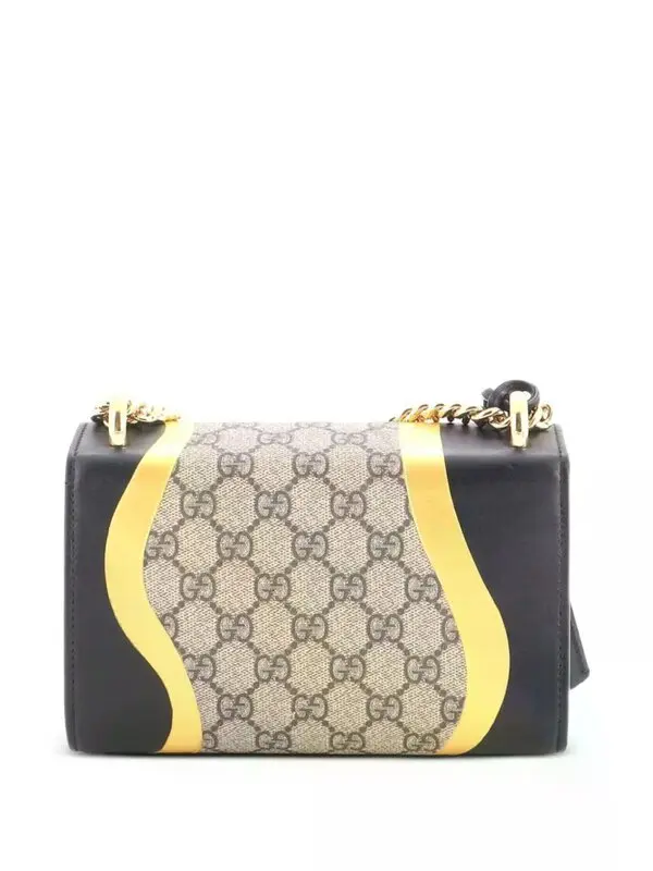 Gucci Padlock Shoulder Bag Gg Coated Canvas And Leather Small Crossbody Bag