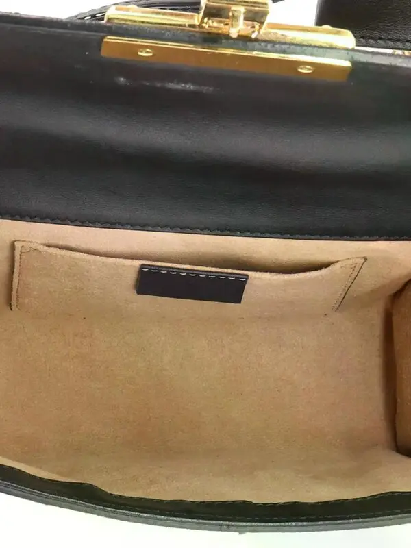 Gucci Padlock Shoulder Bag Gg Coated Canvas And Leather Small Crossbody Bag