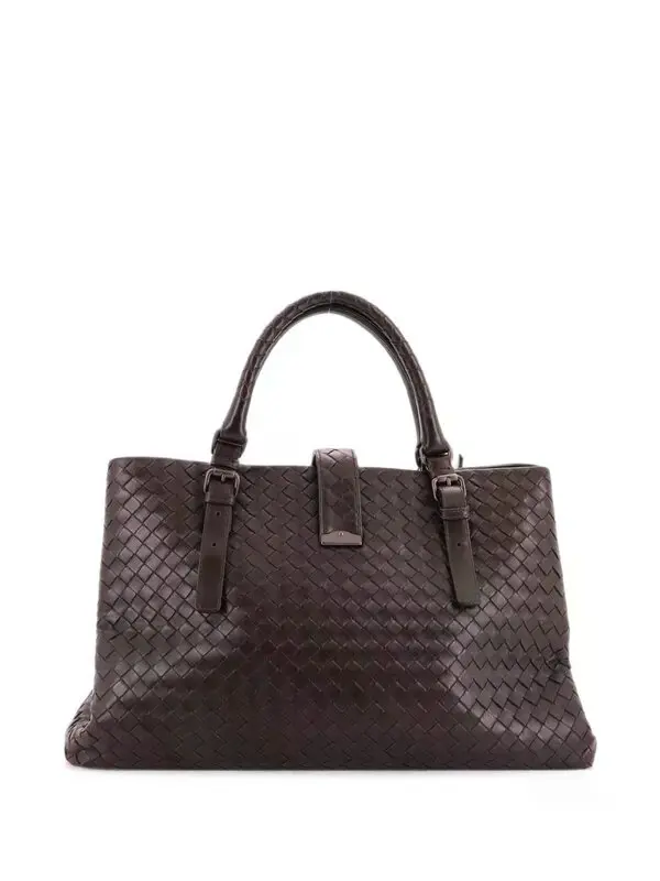 Bottega Veneta Roma Bag Intrecciato Nappa Medium Tote Bag - Brown