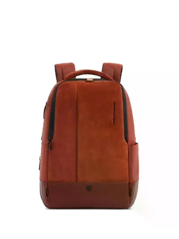 PIQUADRO Suede-effect Panelled Backpack