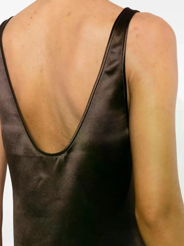TOM FORD Silk Satin Low Neck Tank Top