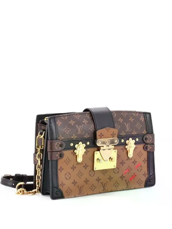 LOUIS VUITTON Trunk Reverse Monogram Canvas Clutch Bag - Brown