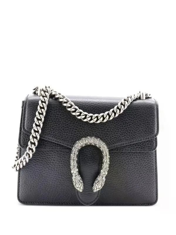 Gucci Dionysus Bag Leather Mini Crossbody Bag - Black