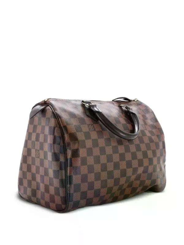 LOUIS VUITTON Speedy Handbag Damier 30 Satchel - Brown