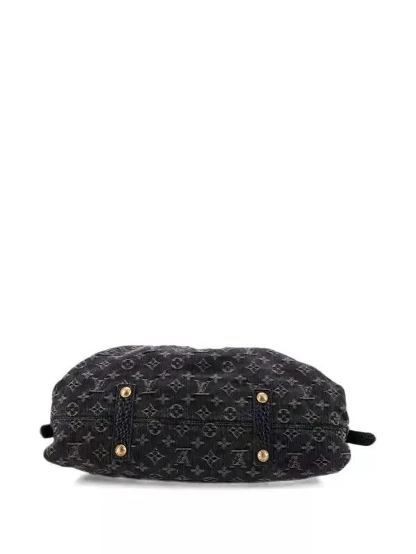 LOUIS VUITTON Neo Cabby Handbag Denim Gm Satchel - Black