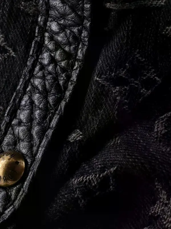 LOUIS VUITTON Neo Cabby Handbag Denim Gm Satchel - Black