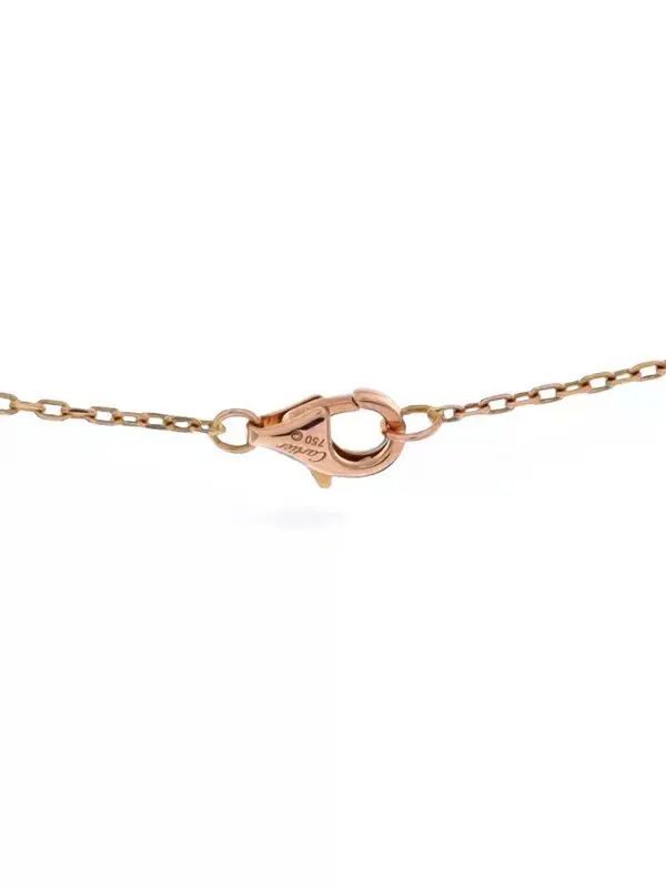 Cartier Double C De Pendant 18k Rose Gold With Diamonds Necklace