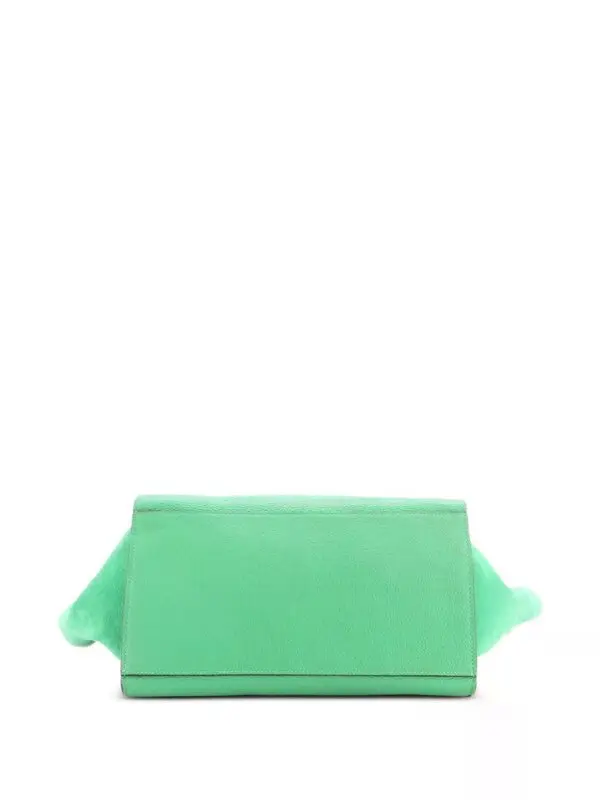 Celine Trapeze Bag Leather Small Satchel - Green
