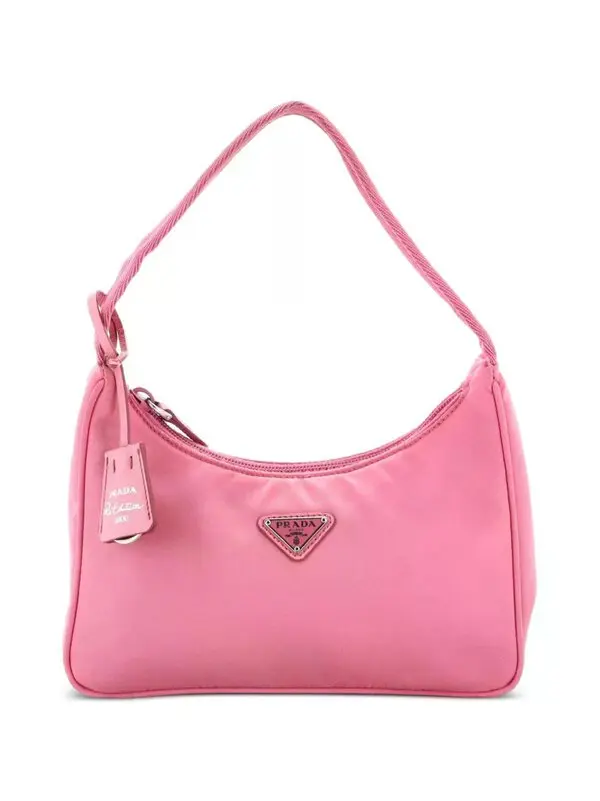 Prada Re-edition 2000 Tessuto Mini Hobo Bag - Pink