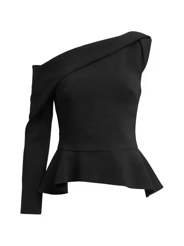 GEMY MAALOUF One-shoulder Peplum Top