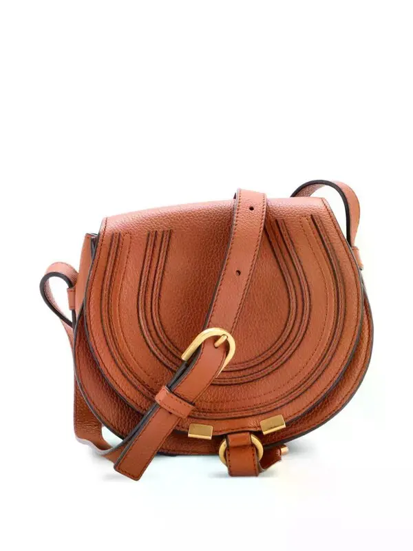 Chloé Marcie Leather Mini Crossbody Bag - Brown
