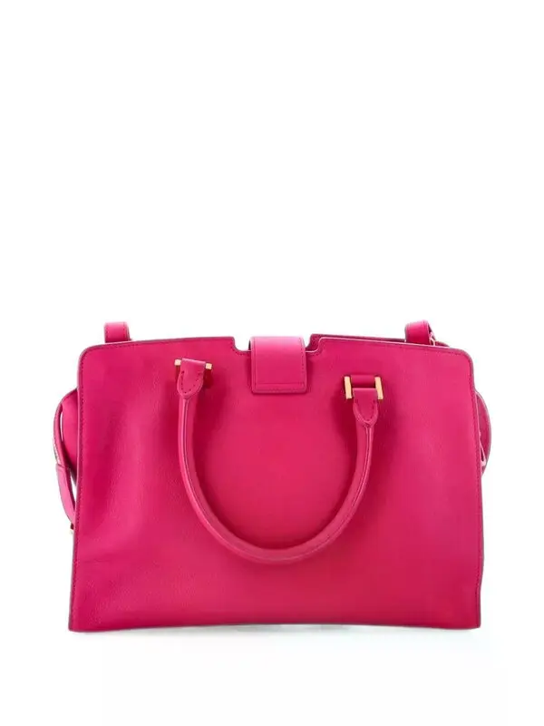 Saint Laurent Monogram Cabas Leather Baby Satchel - Pink