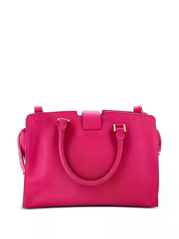Saint Laurent Monogram Cabas Leather Baby Satchel - Pink