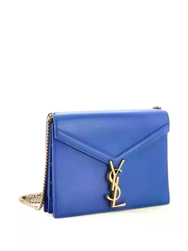 Saint Laurent Cassandra Chain Shoulder Bag Leather Small Crossbody Bag - Blue