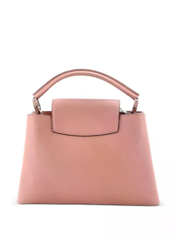 LOUIS VUITTON Capucines Bag Leather Pm Satchel - Blue