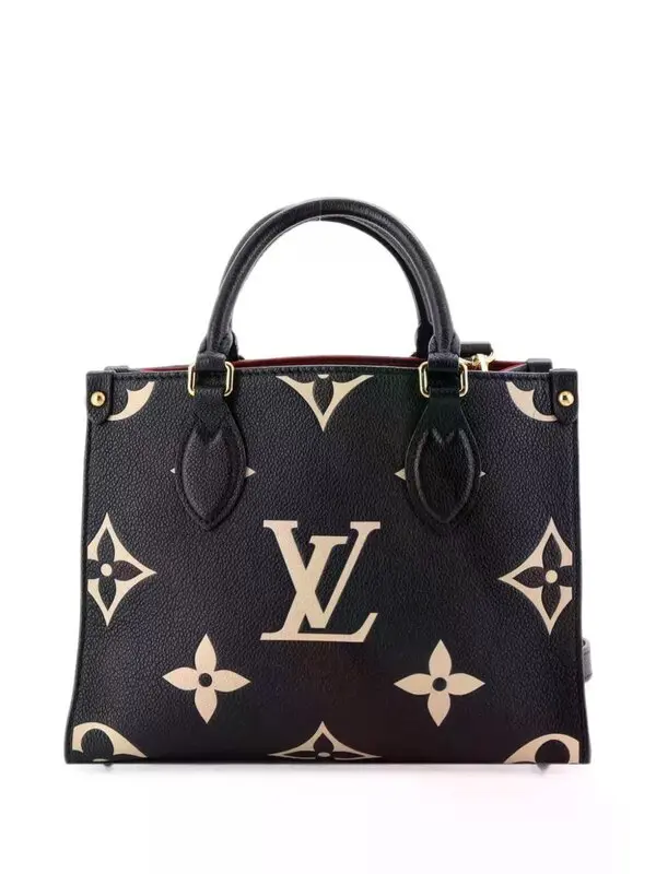 LOUIS VUITTON Onthego Bicolor Monogram Empreinte Giant Pm Tote Bag - Black